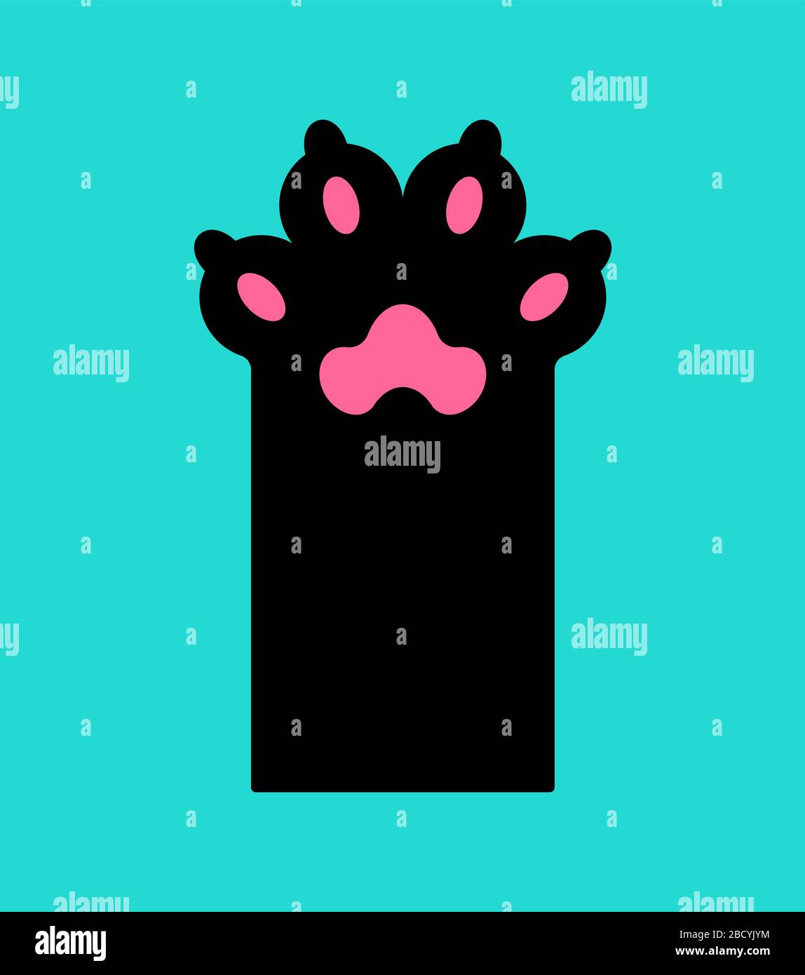 Cat foot isolated. Pet paw. vector illustration Stock Vector Image ...