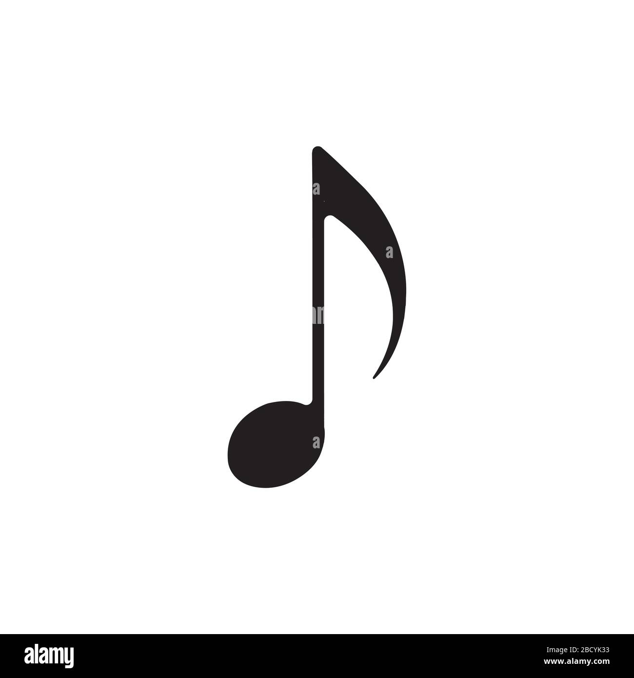 Musical note melody symbol outline hi-res stock photography and images ...
