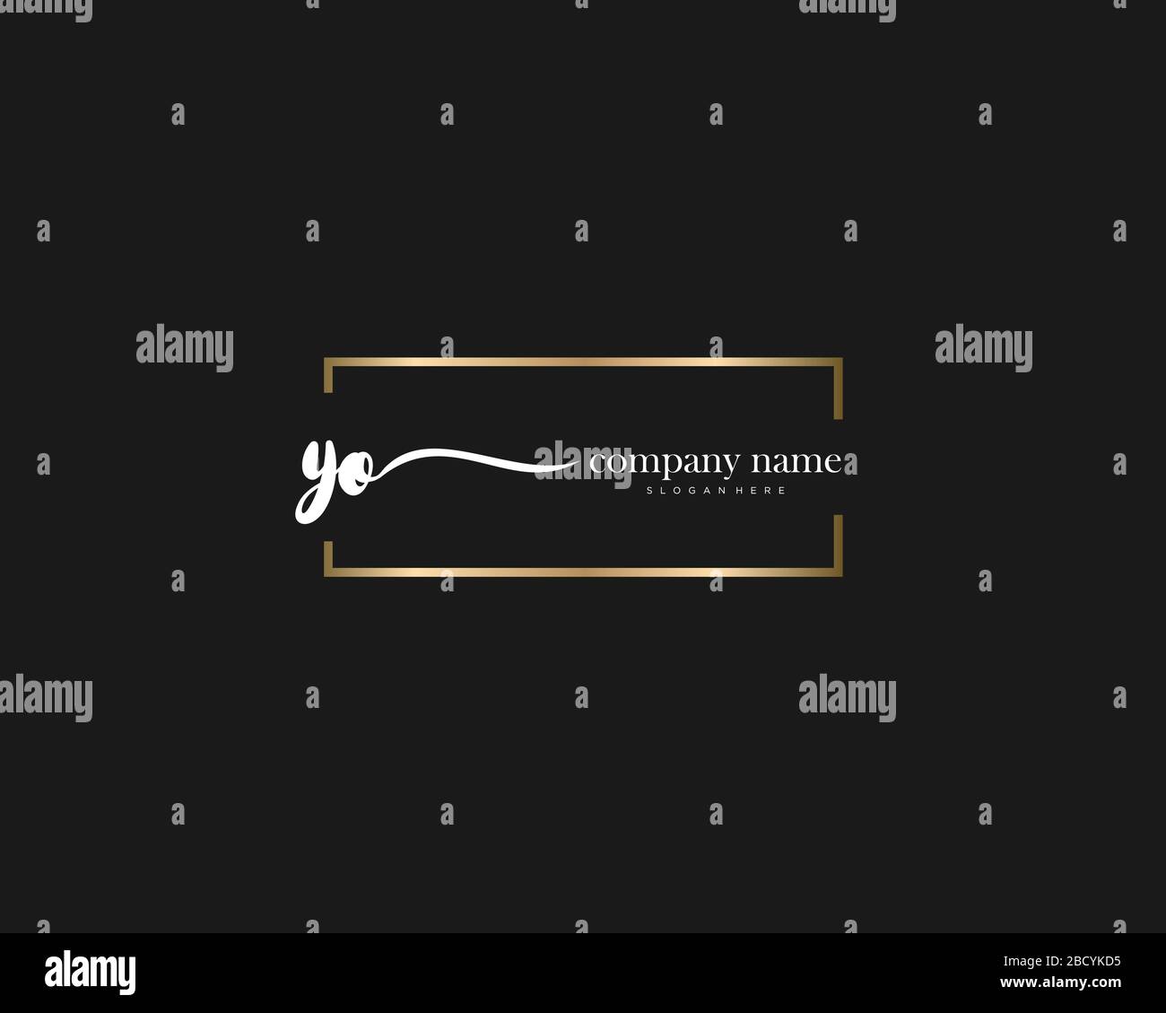 YO Initial Letter handwriting logo hand drawn template vector, logo for ...