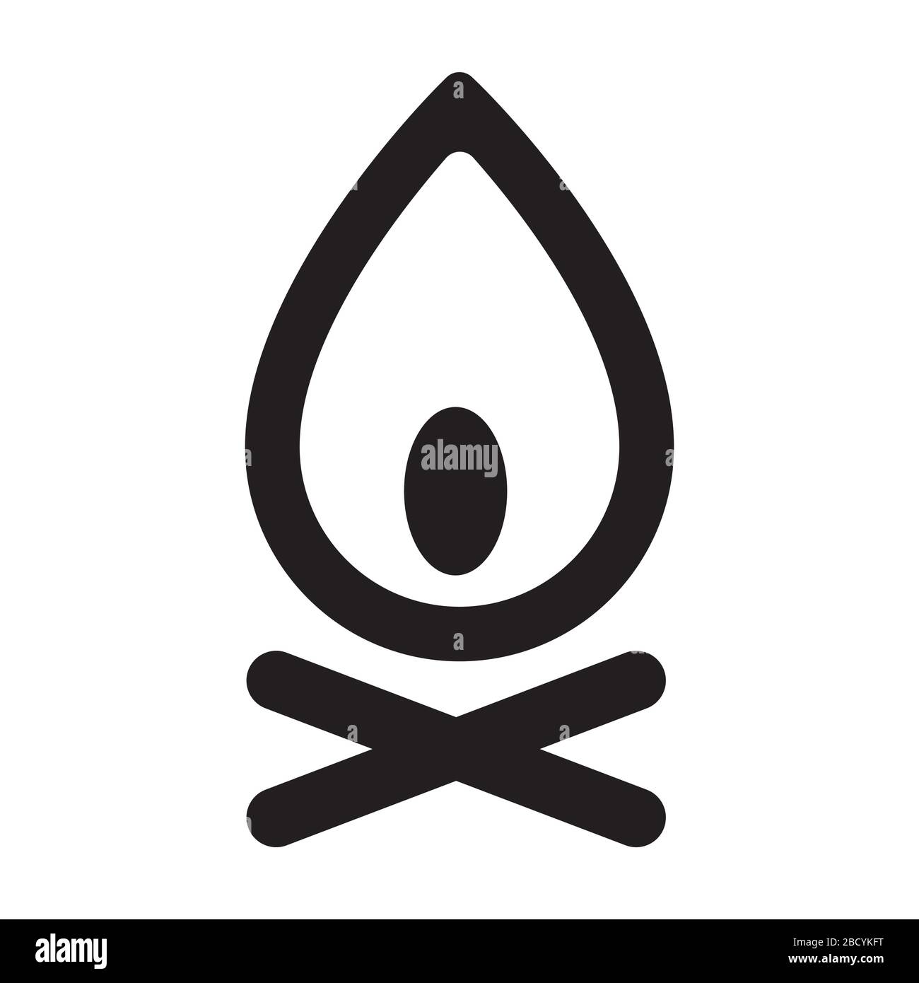 Camp bonfire flame burning Stock Vector Images - Alamy