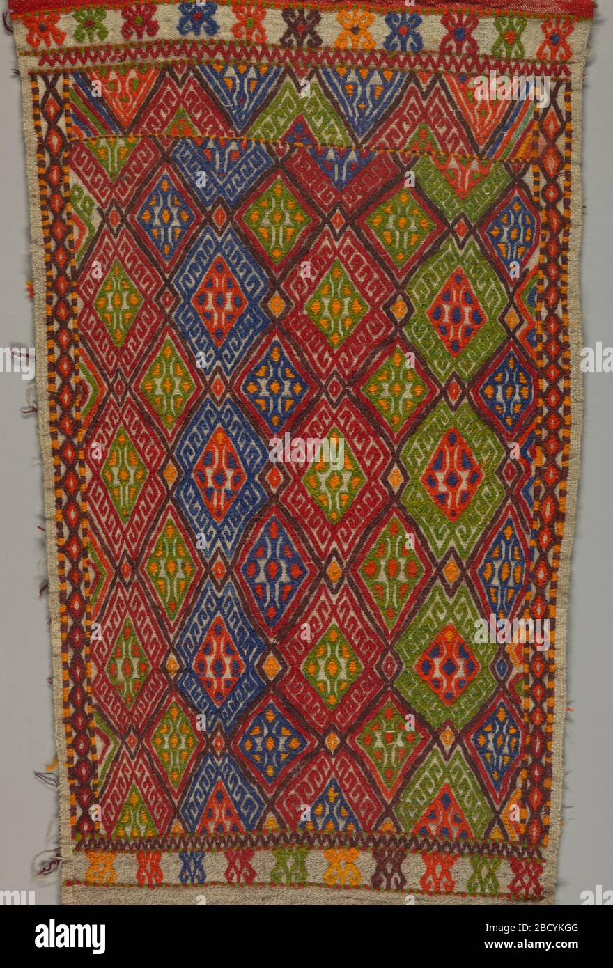 Textile. Research in ProgressRectangular panel with lozenge design ...