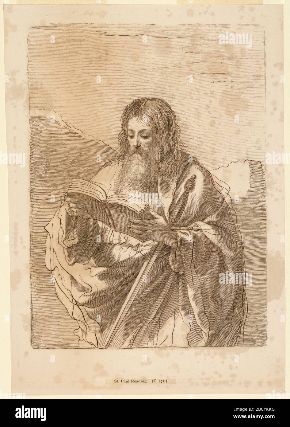 Saint Paul Reading. Research in ProgressSaint Paul stands with a book ...