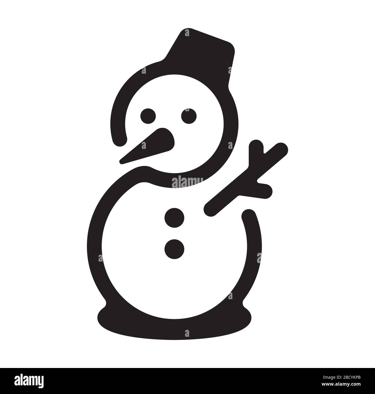 White christmas snowman icon isolated Cut Out Stock Images & Pictures ...