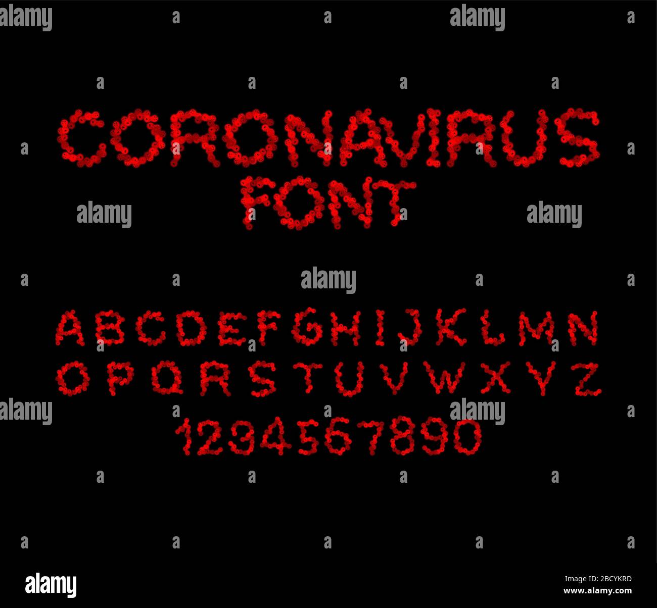 Coronavirus Font. bacteria letter. Epidemic alphabet. Pandemic ABC ...