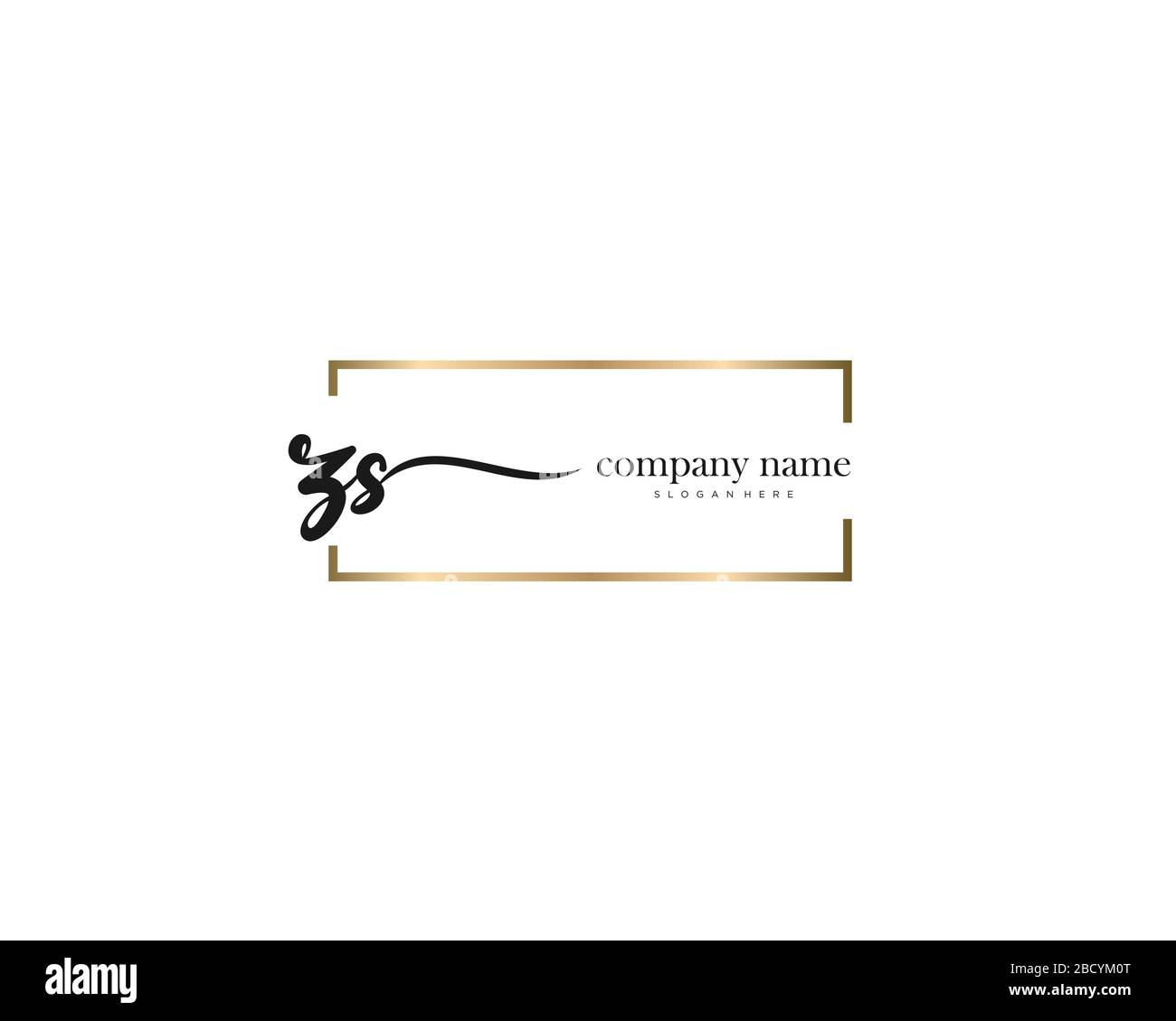 ZSZZ Initial Letter handwriting logo hand drawn template vector, logo ...
