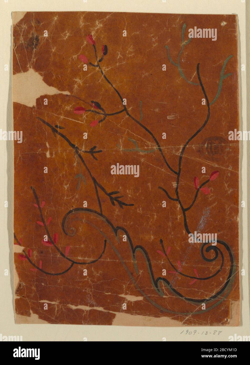 Design for a Woven Fabric Fragment. Research in ProgressA leaf scroll ...