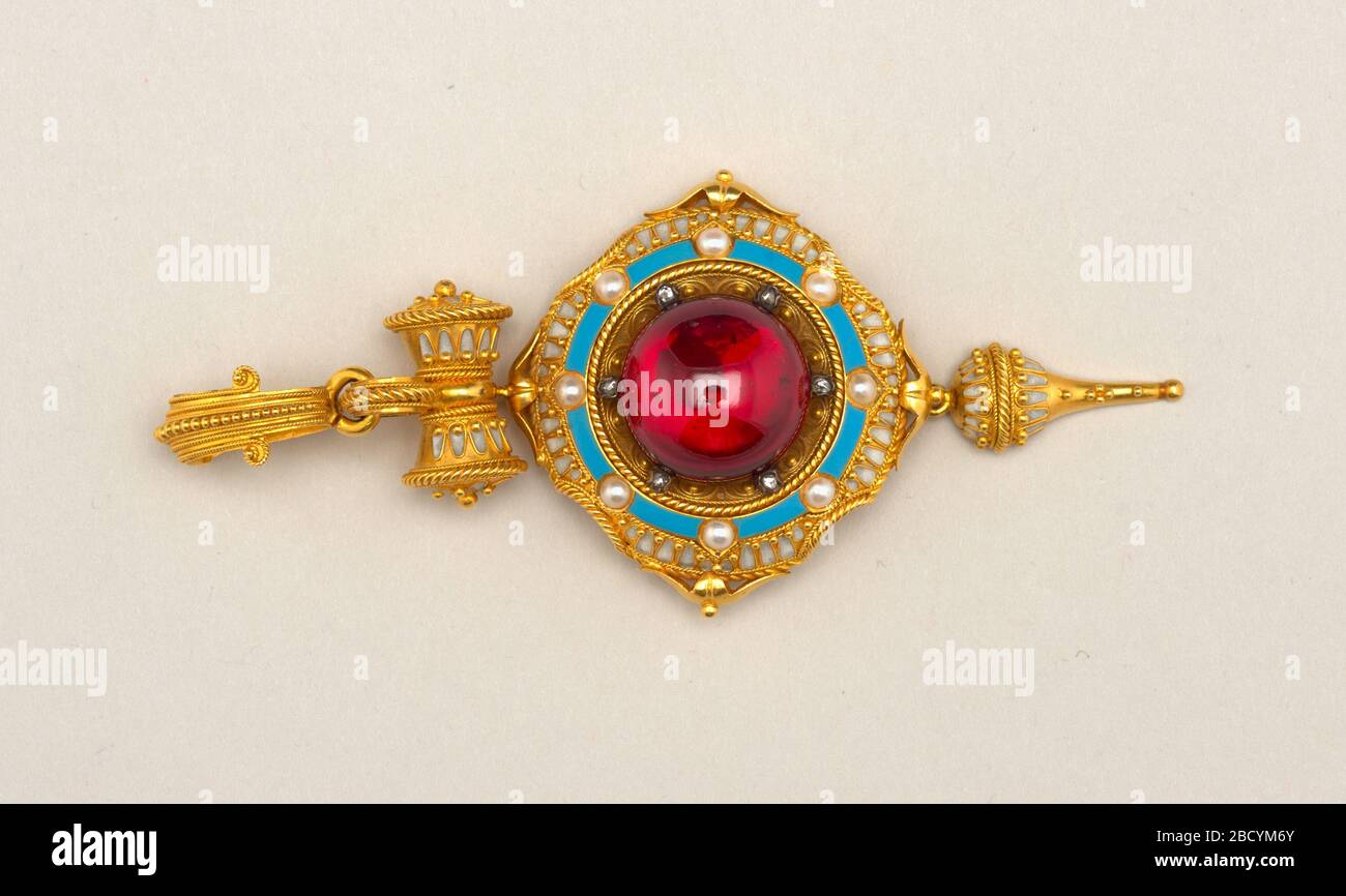 Pendant. Research in ProgressFace of locket shows a cabochon carbuncle ...