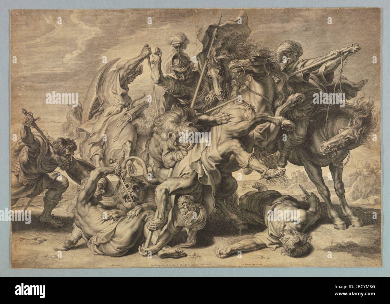 Great Lion Hunt. Research in Progress Great Lion Hunt Stock Photo - Alamy