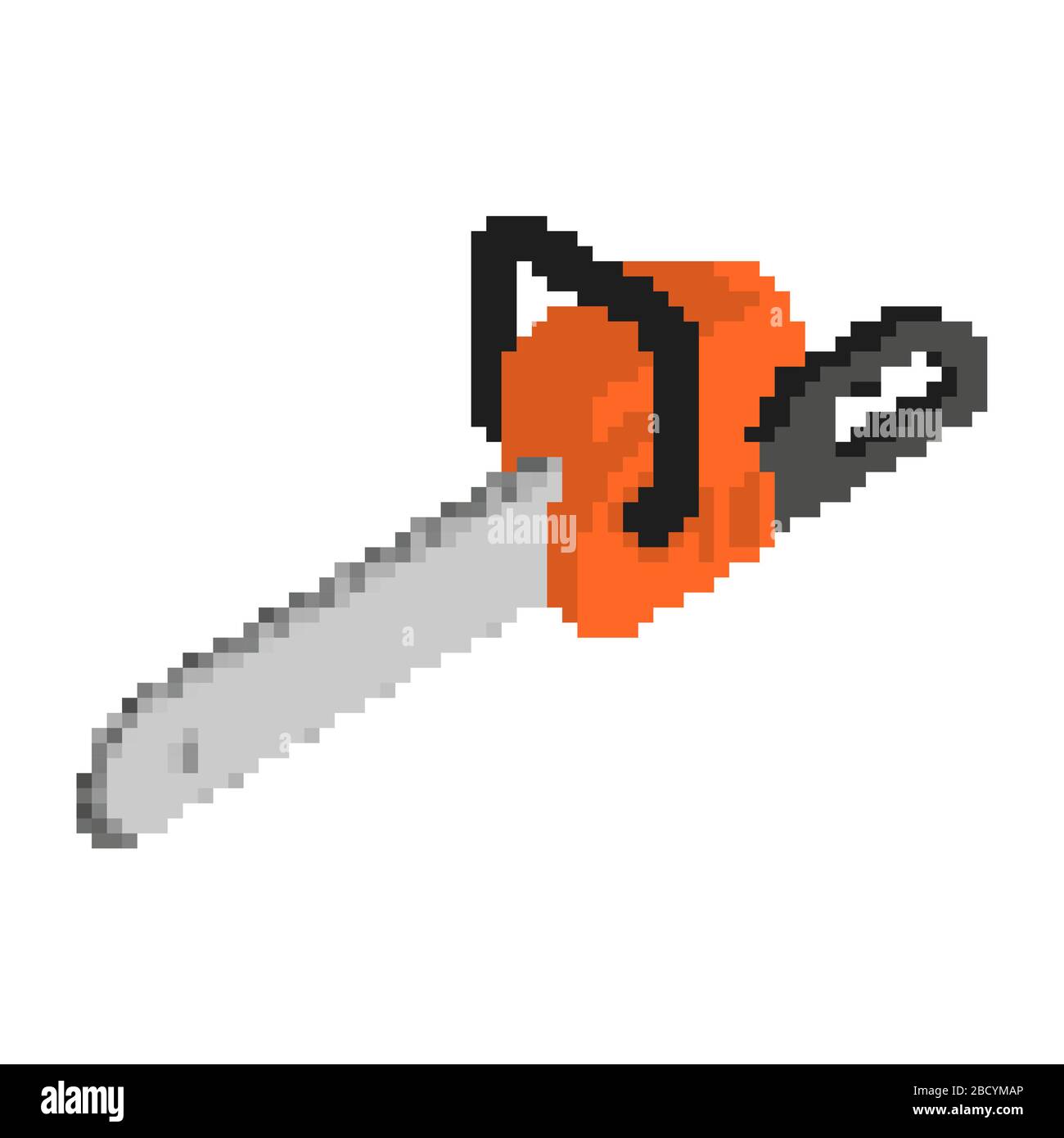 Chainsaw pixel art. lumberjack Tool 8 bit. vector illustration Stock ...