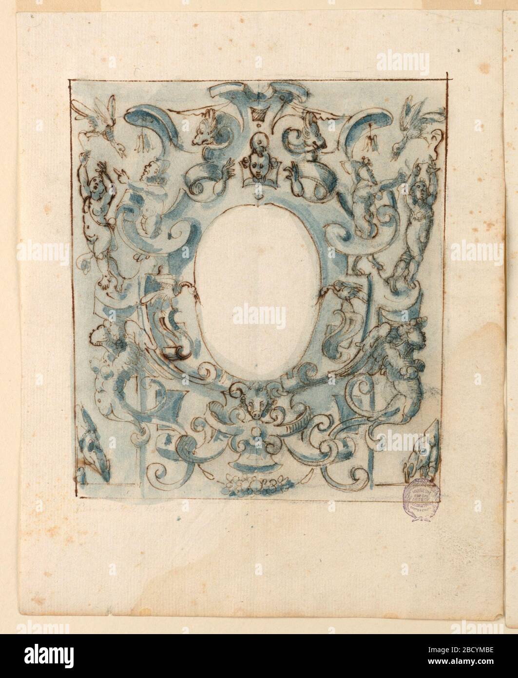 Strapwork Design. Research in ProgressStrapwork design with putti ...