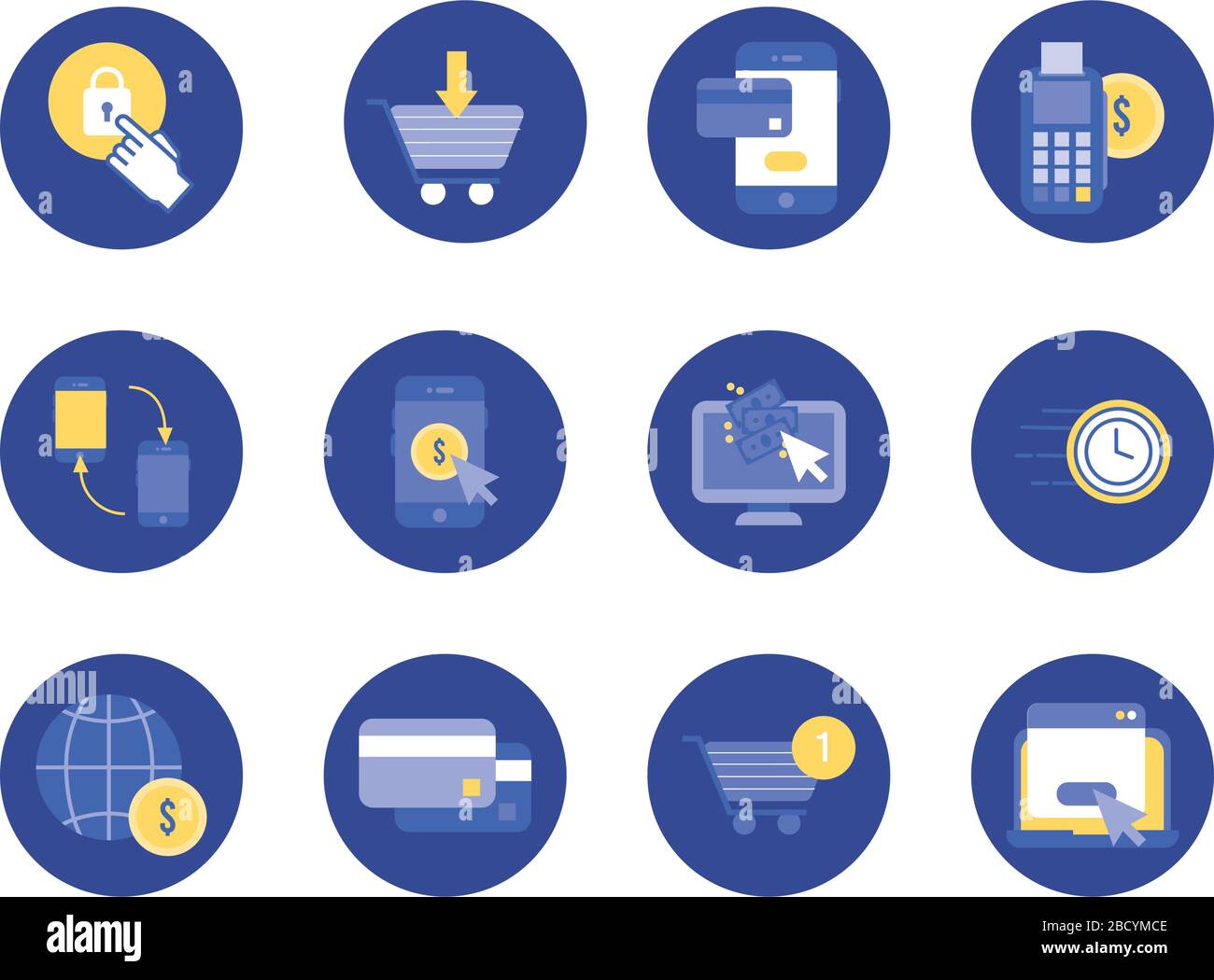 bundle of payment on block and flat set icons Stock Vector Image & Art ... bundle of payment on block and flat set icons Stock Vector Image & Art ...