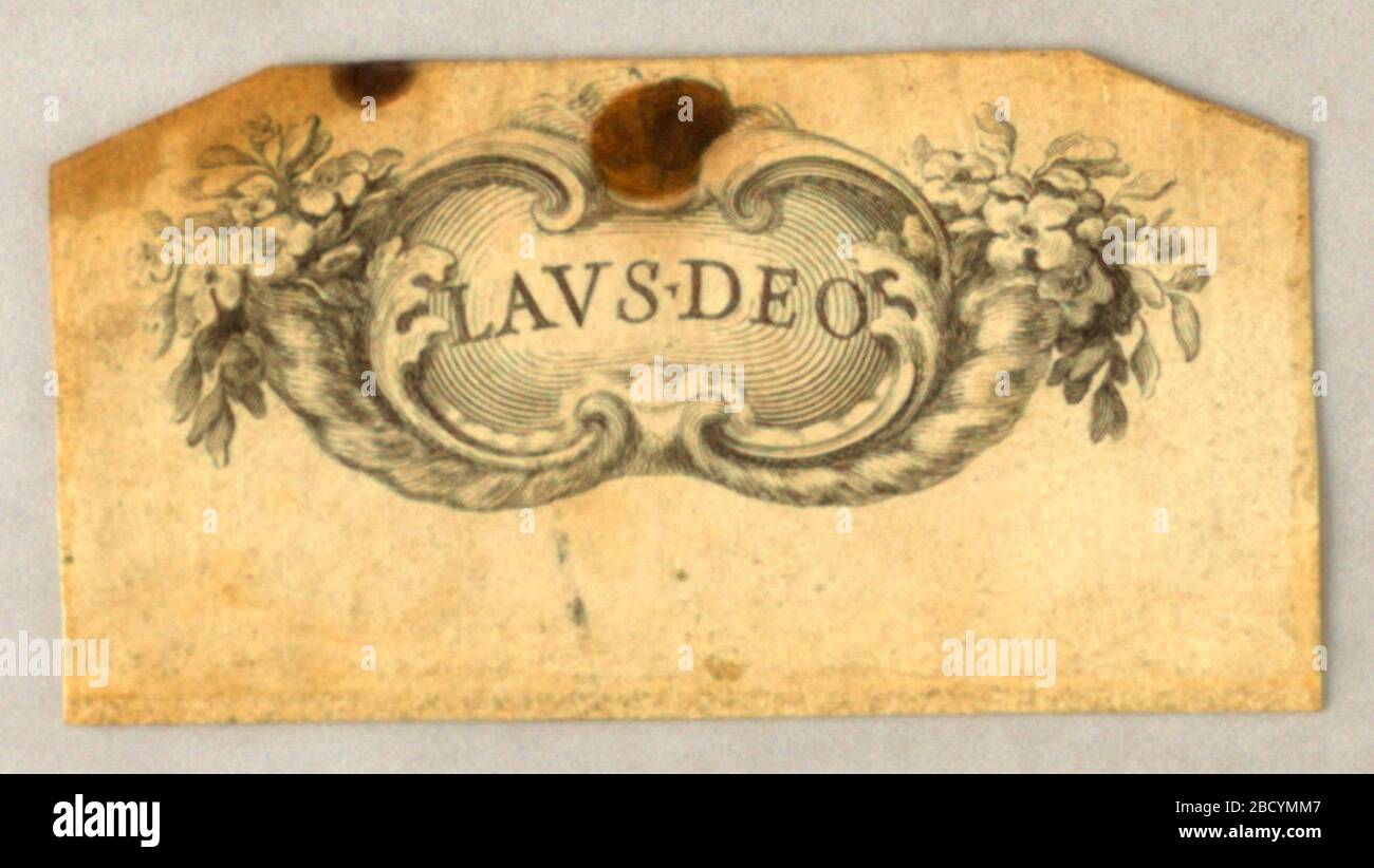 Vignette. Research in ProgressScrollwork escutcheon with leaves and ...