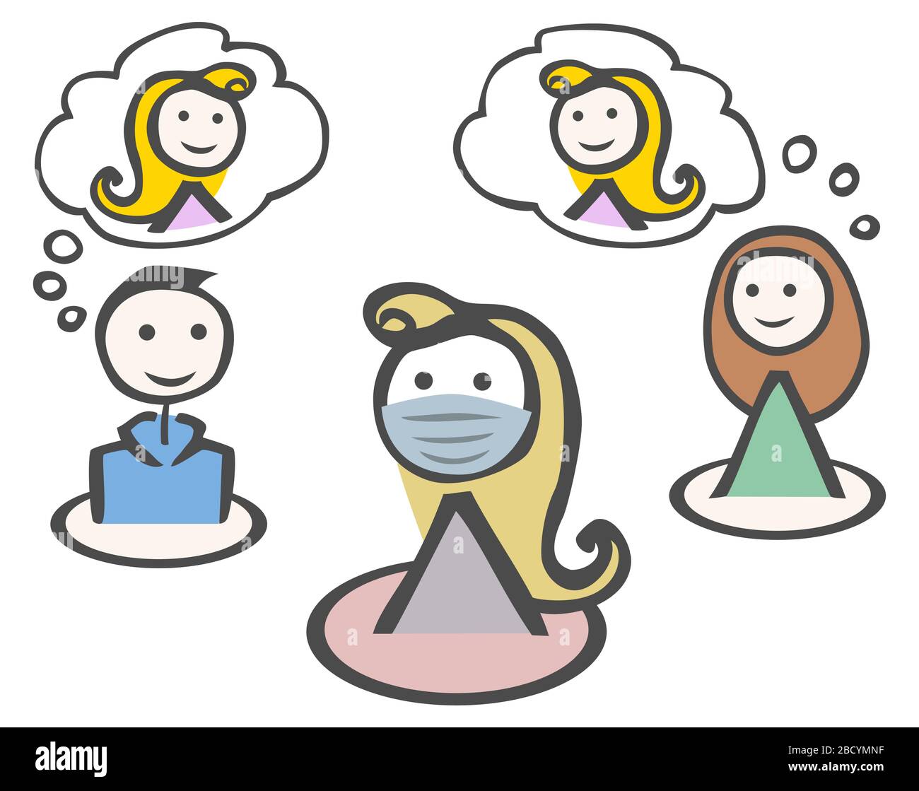 Remember wearing mask Stock Vector Images - Alamy