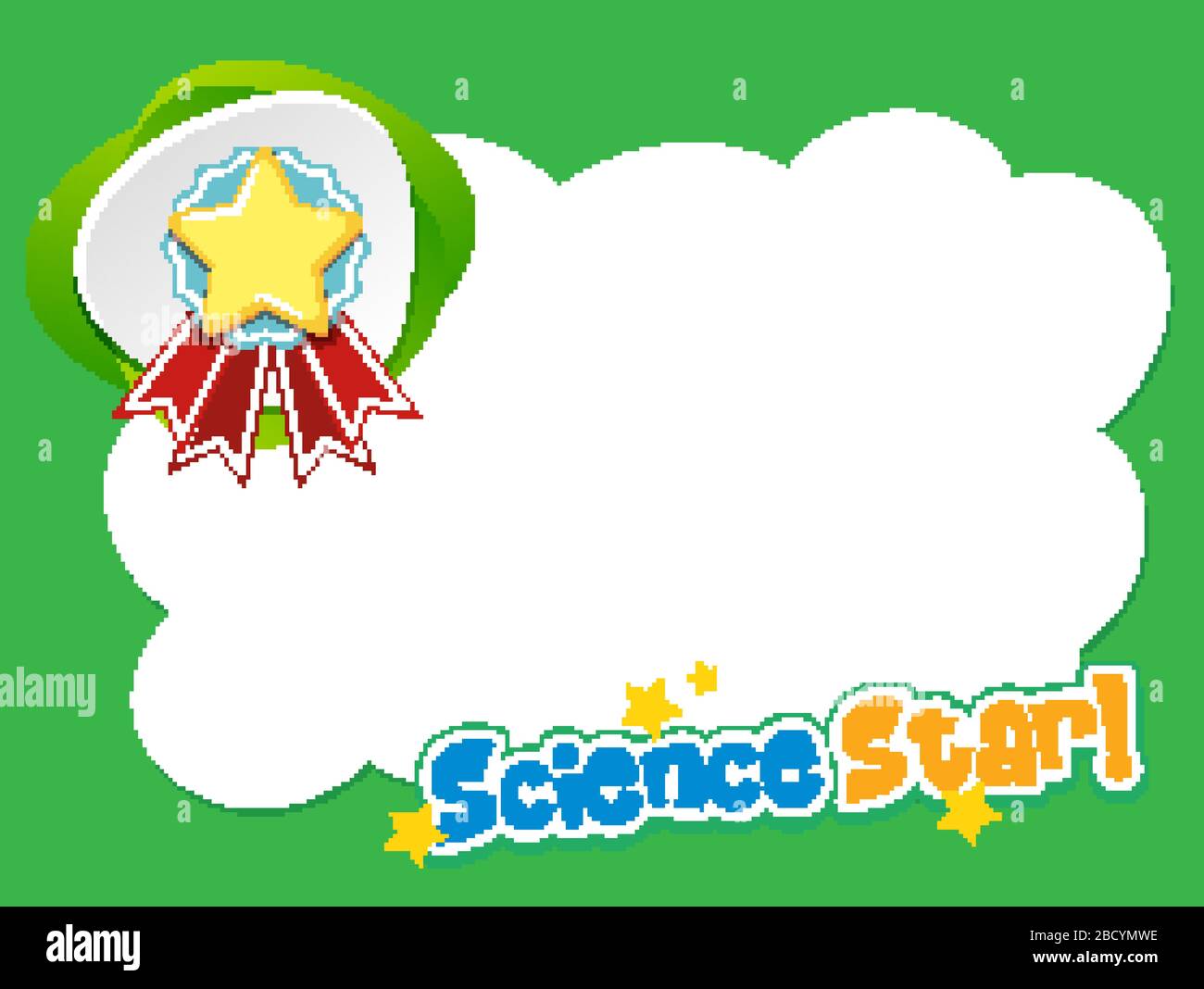 Background template design with word science star illustration Stock ...