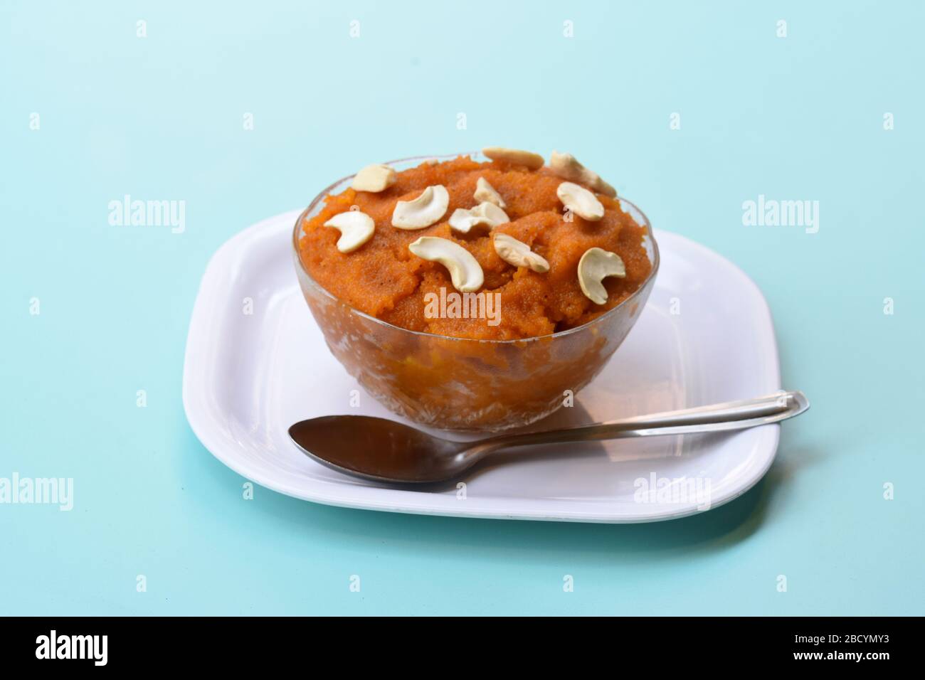 Indian traditional sweet,SemolinaSuji Halwa also known as Sweet Rava ...