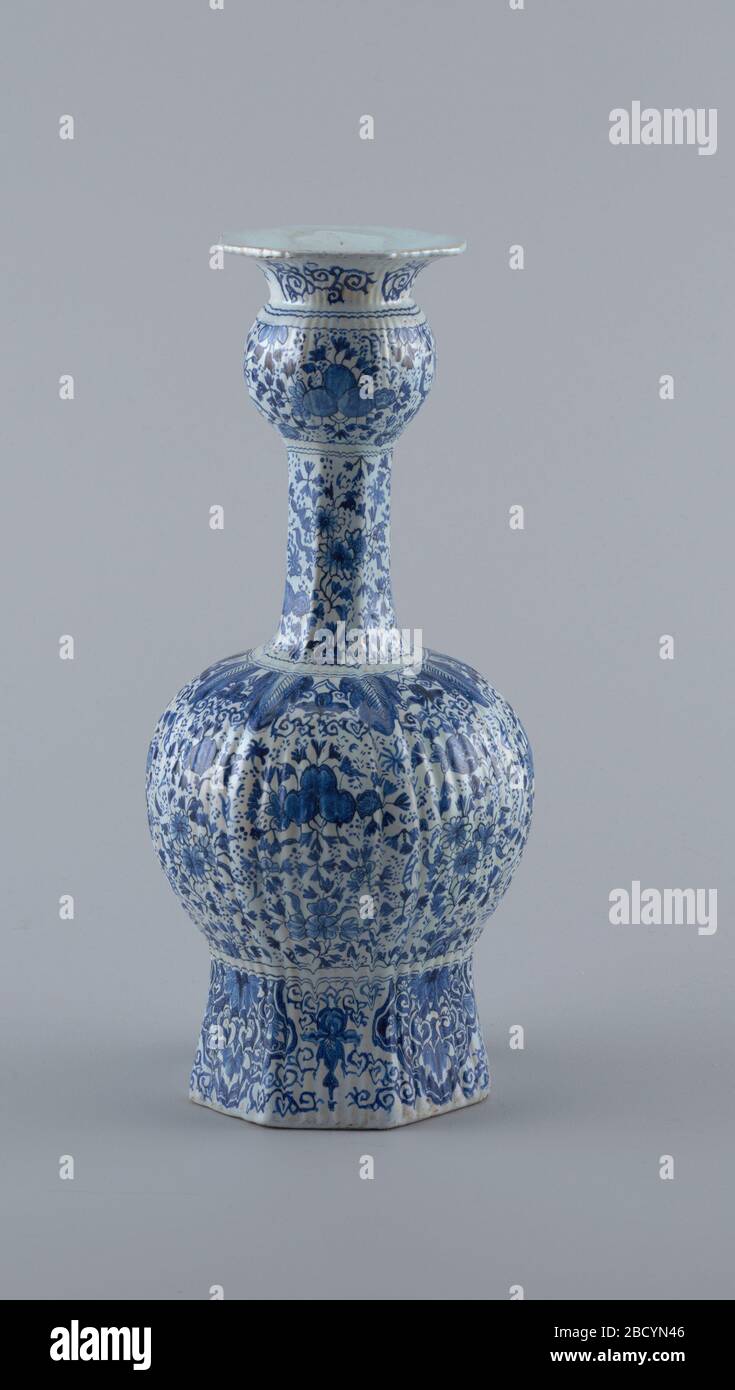 Vase. Research in ProgressTall reeded, eight-sided vase, straight-sided ...