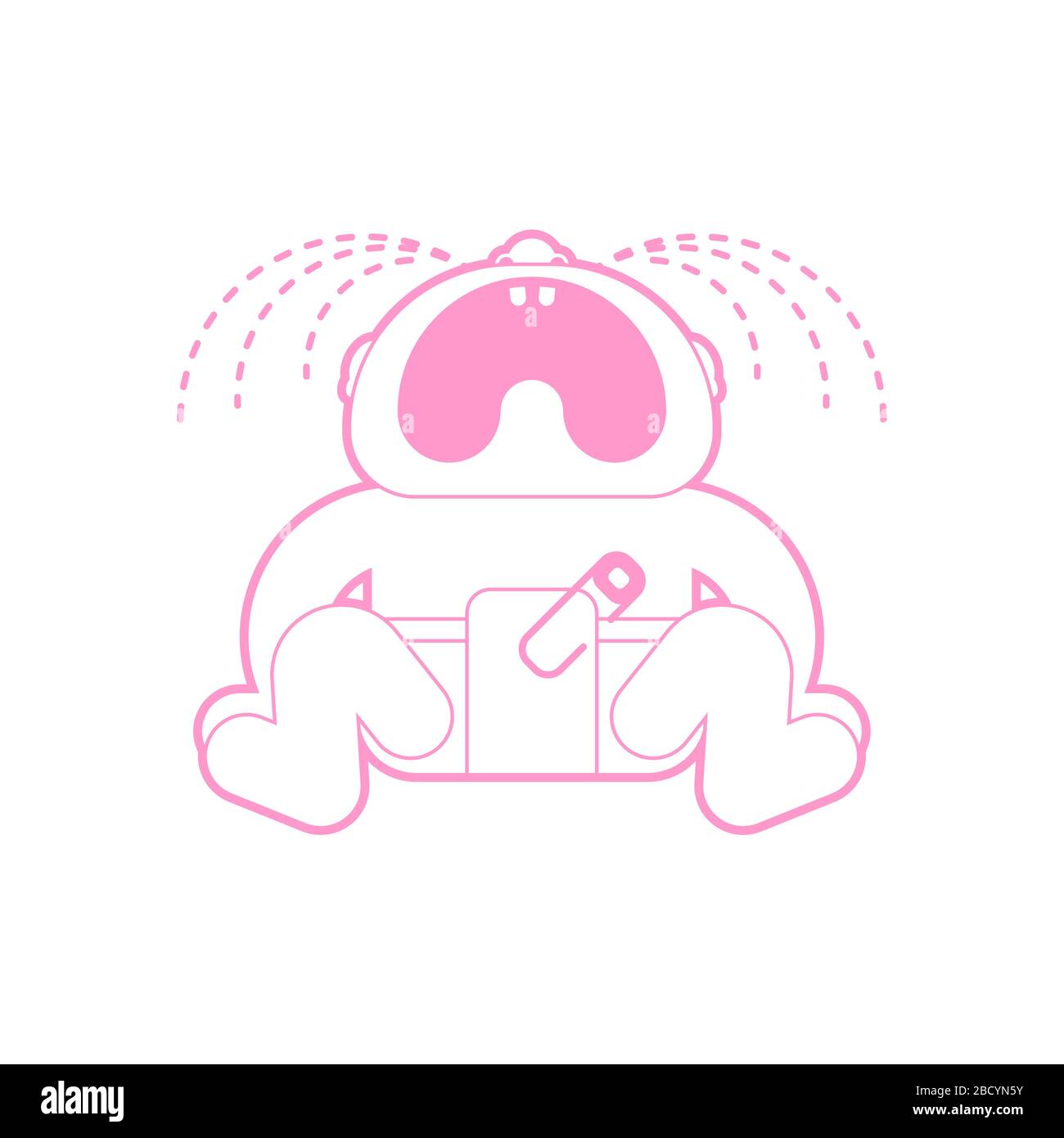 Crying baby icon. Little child cry sign. vector illustration Stock ...