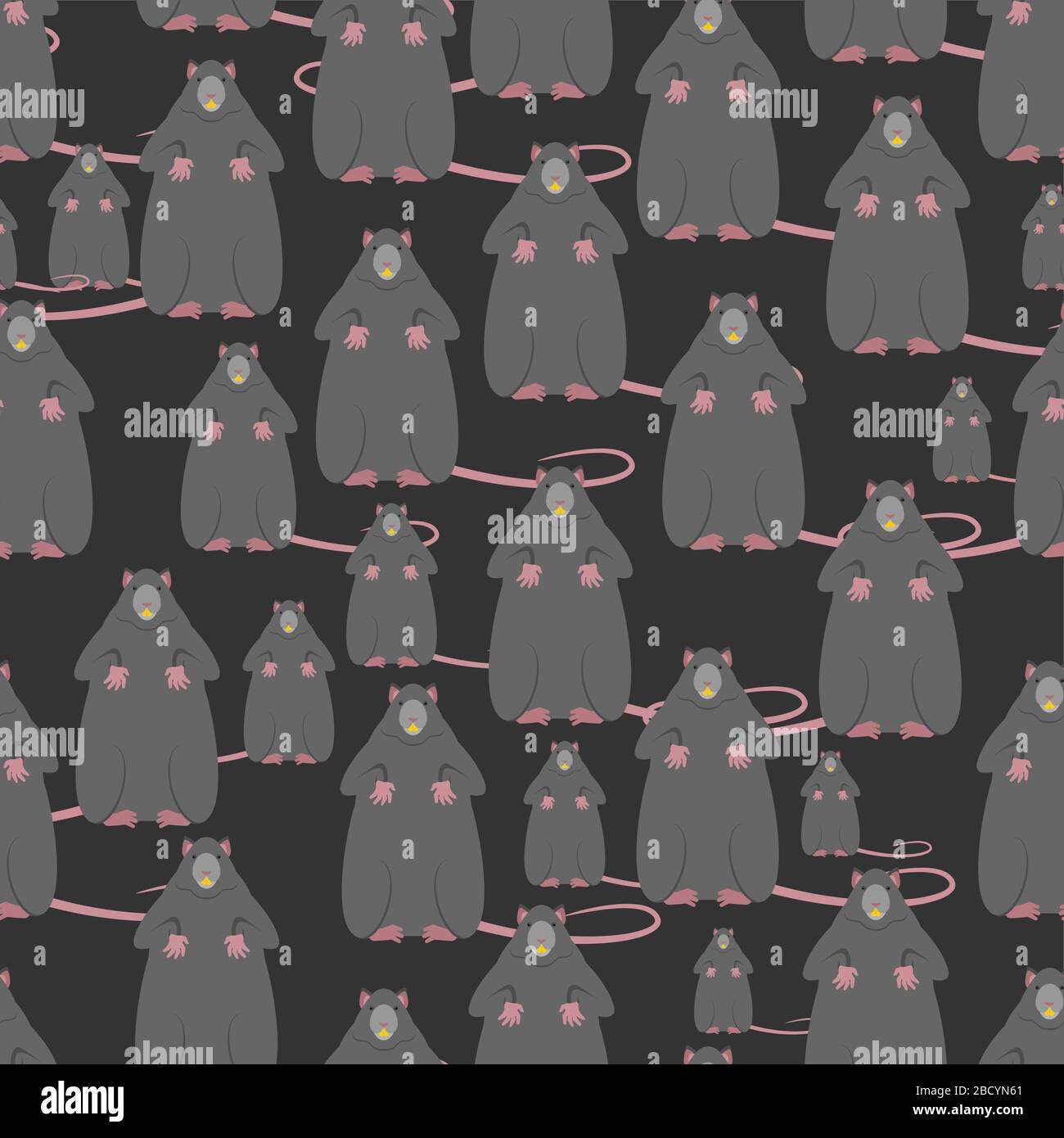 Rat pattern seamless. Gray mouse background. vector texture Stock ...