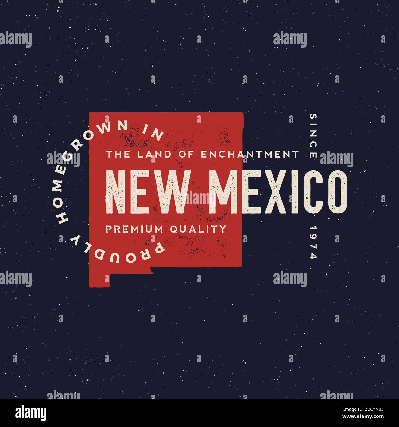 local farm retro grunge badge. homegrown in new mexico. vector ...