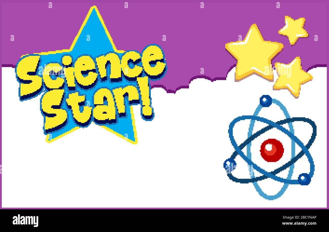 Background template design with word science star illustration Stock ...