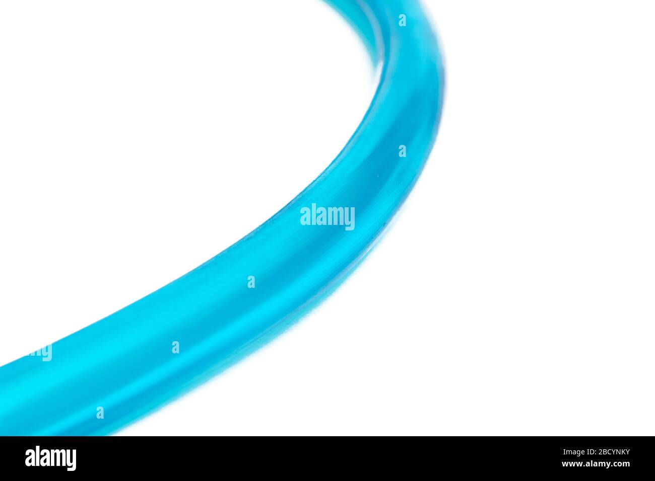 Blue plastic tube isolated on white background close up Stock Photo - Alamy