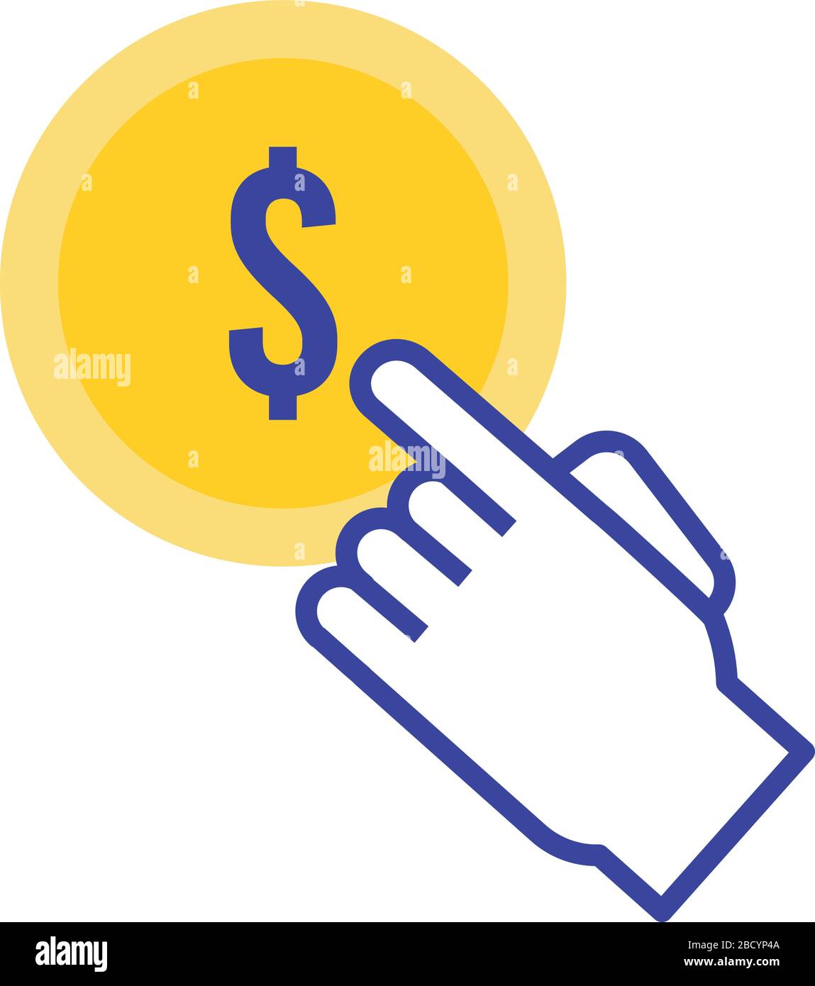 Coin cursor icon money design hi-res stock photography and images - Alamy