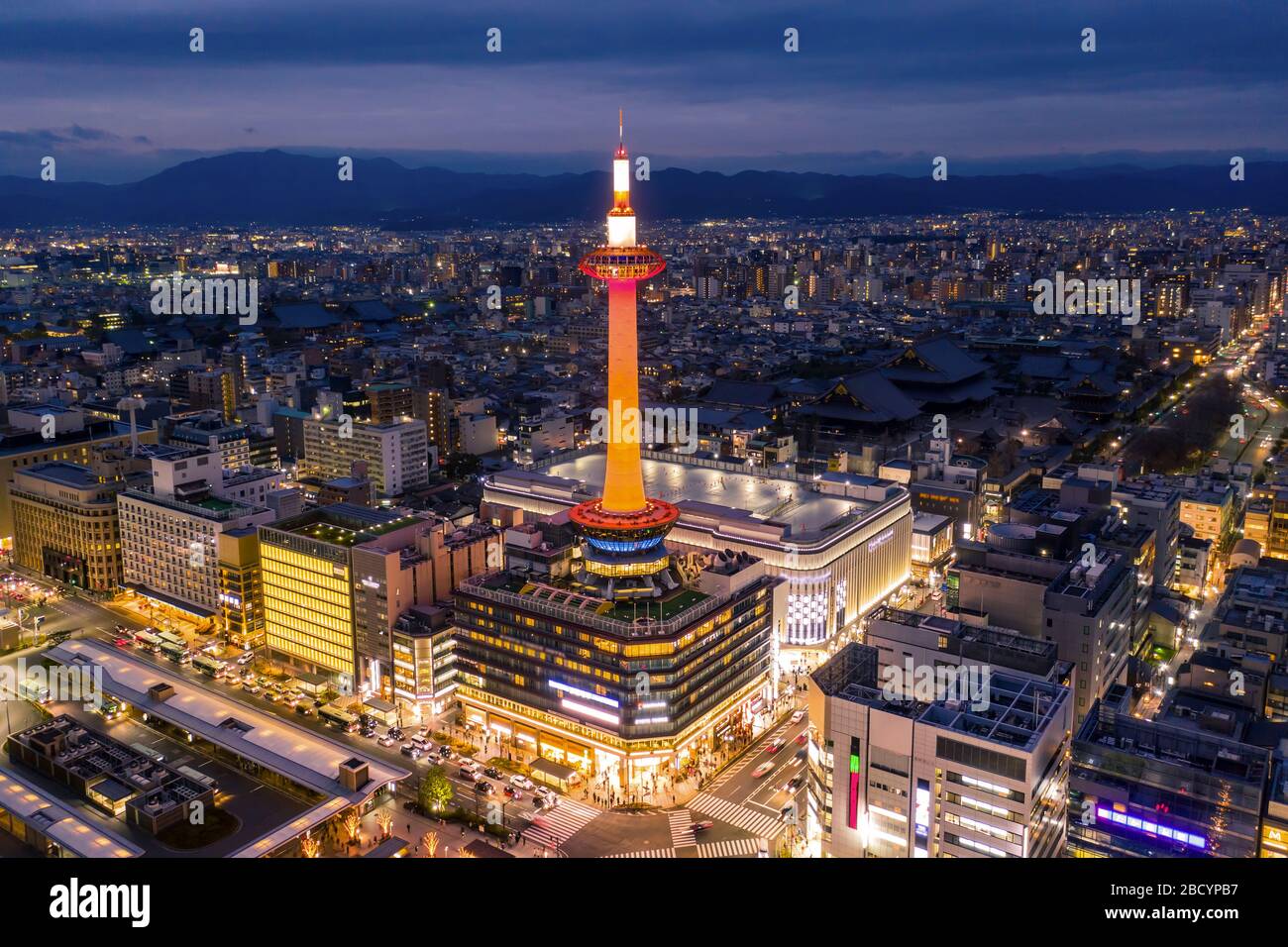 Japan kyoto tower skyline hi-res stock photography and images - Alamy