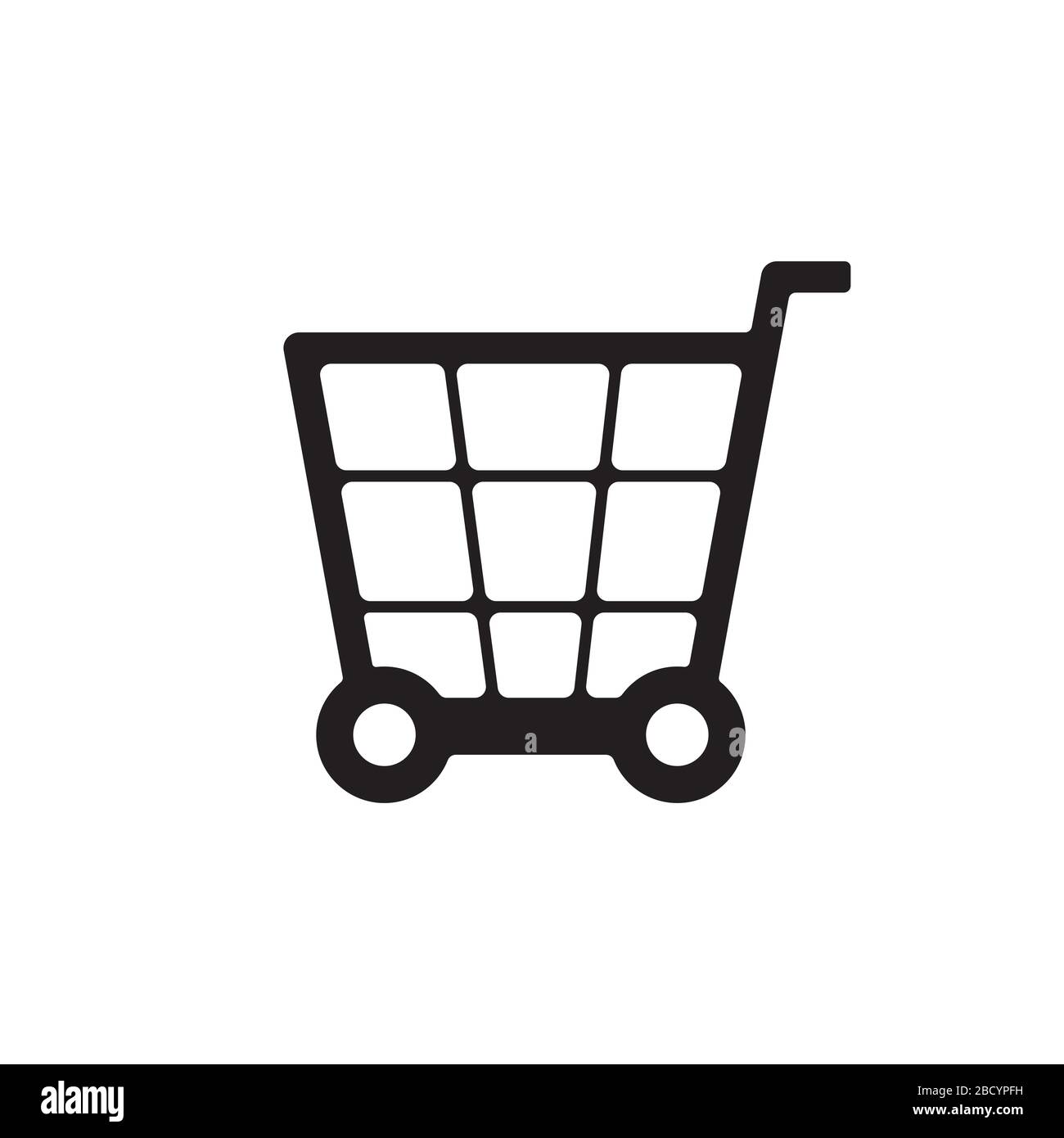 Shopping cart icon isolated Black and White Stock Photos & Images - Alamy