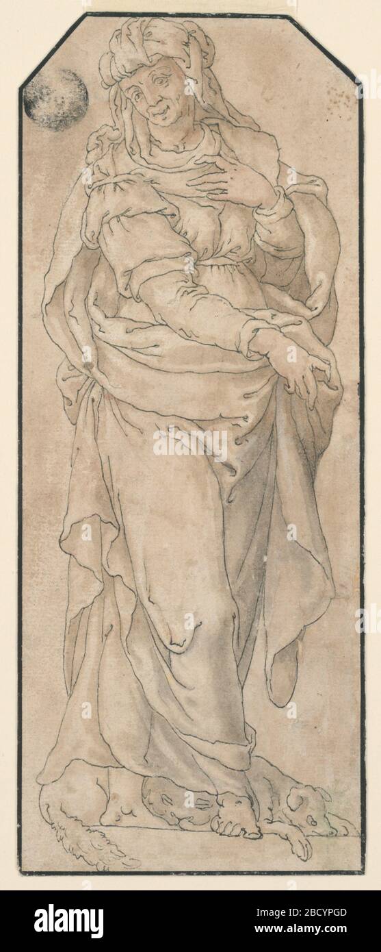 Standing Sibyl. Research in ProgressA turbaned and heavily draped ...