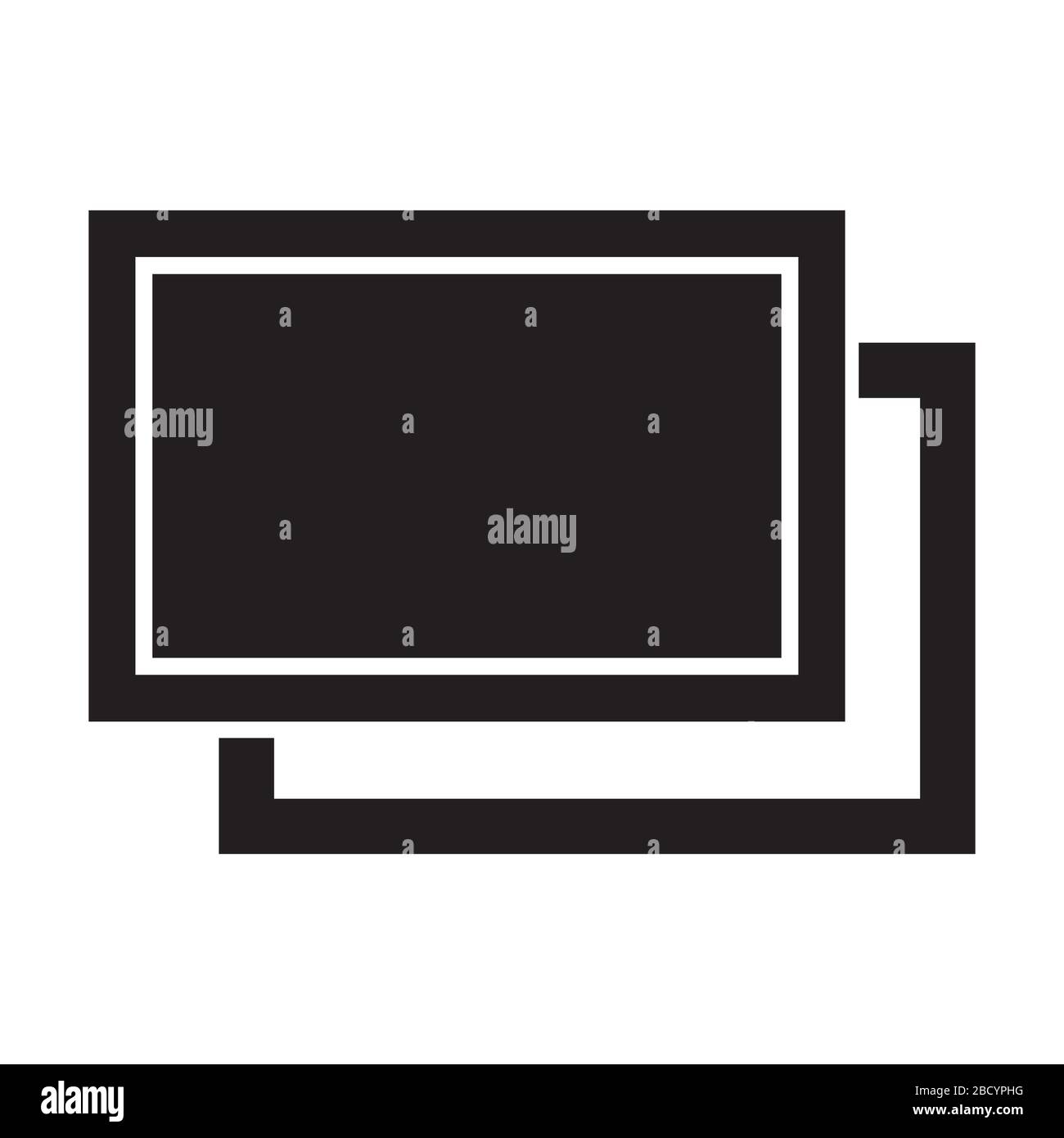 White background monitor Stock Vector Images - Alamy