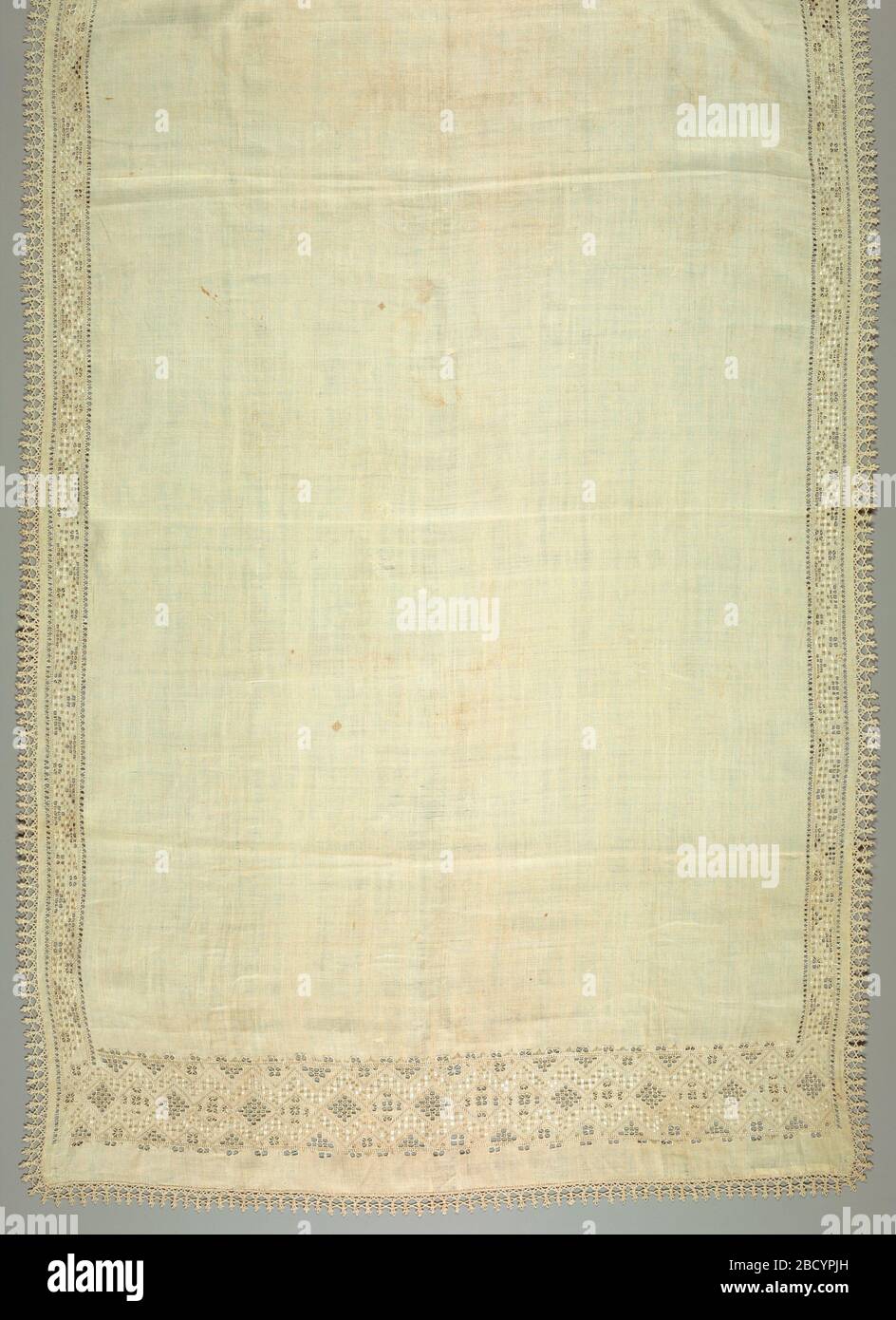 Table cover. Research in ProgressOblong table cover with a border ...