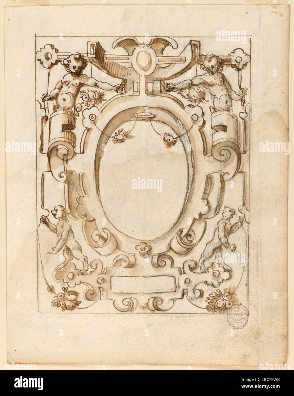 Grotesque Design. Research in ProgressStrapwork with putti and bears ...