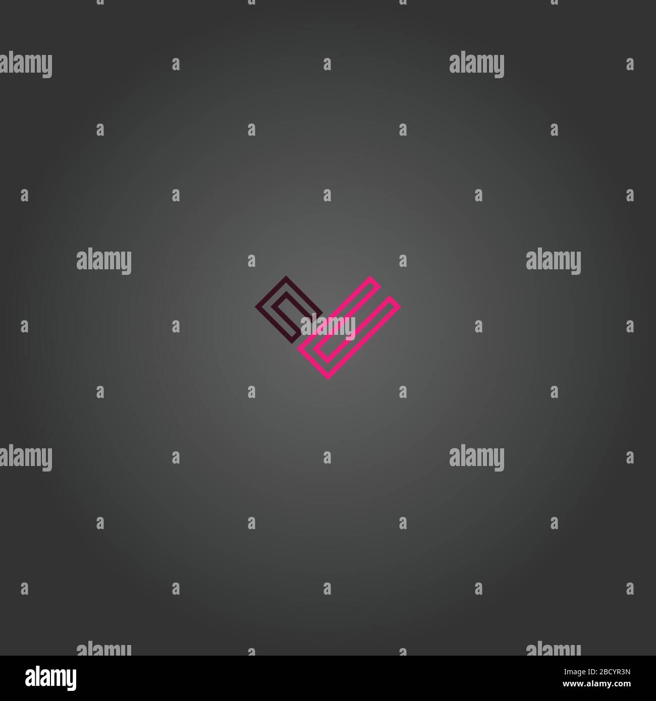 Geometric Love logo icon,strip love icon illustration Stock Vector ...