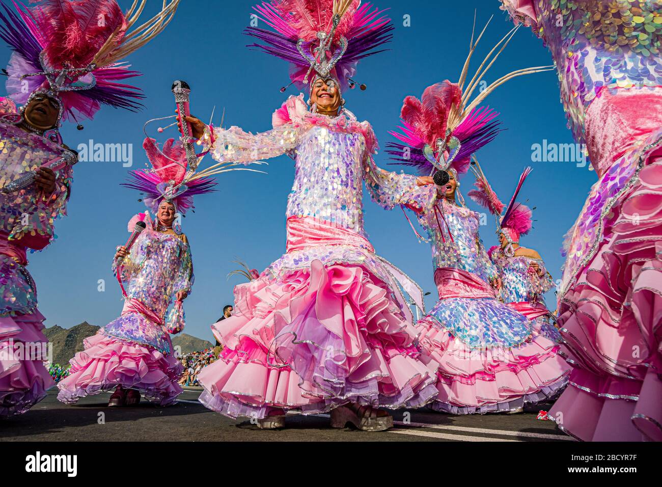 Las Celias de Tenerife, a group of men paying tribute to the singer ...
