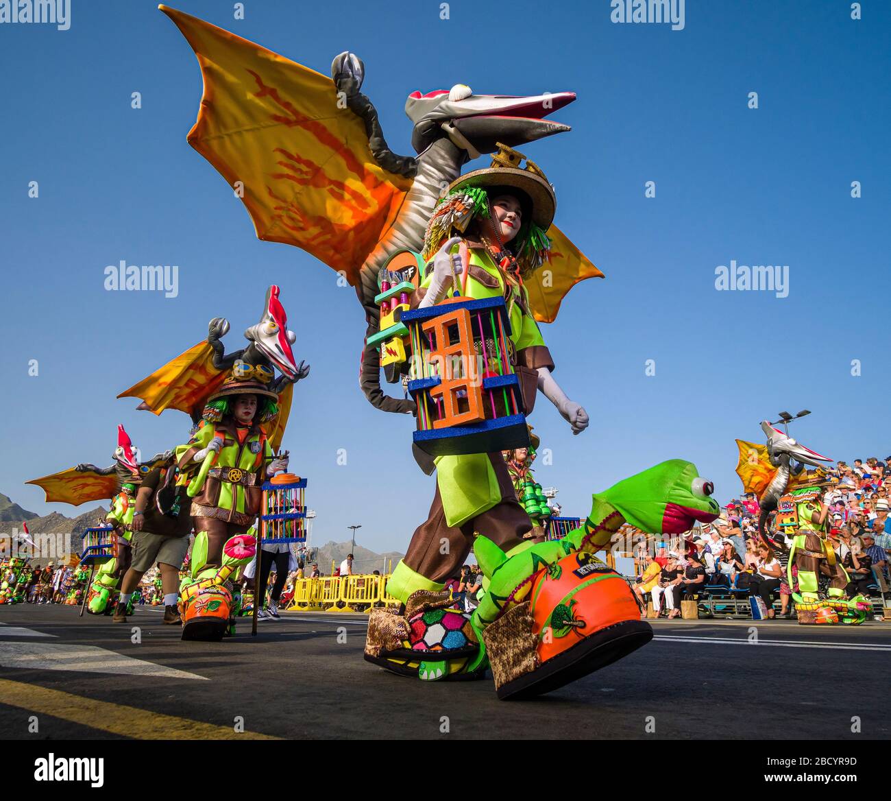 Beautifully dressed dancers, presenting their costumes during the Big ...