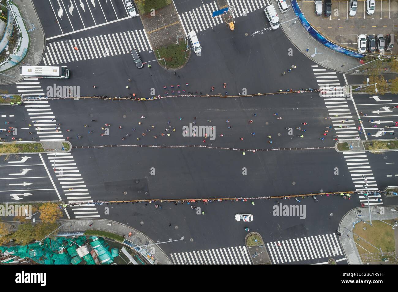 Marathon Runners, Aerial High Resolution Stock Photography and Images ...