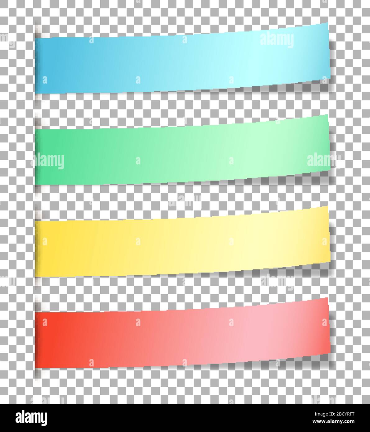 Colorful memo papers on transparent background illustration Stock ...