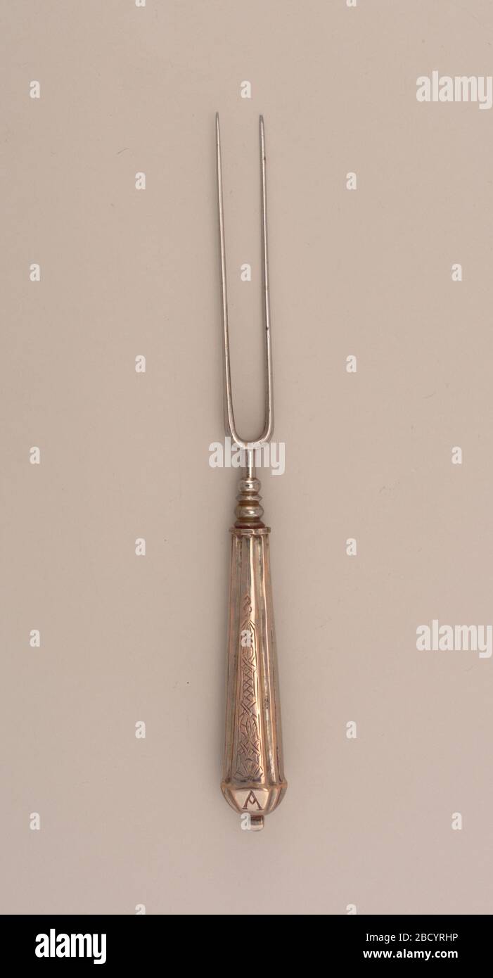 Fork. Research in ProgressFork has two long tines with baluster neck ...