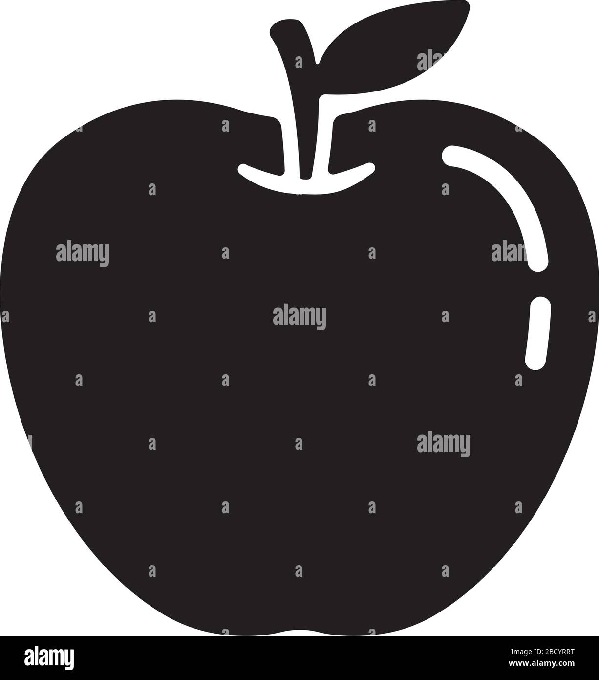 Apple diet icon outline Black and White Stock Photos & Images - Alamy