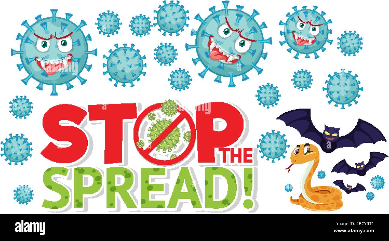 Covid-19 virus from bat to snake illustration Stock Vector Image & Art ...