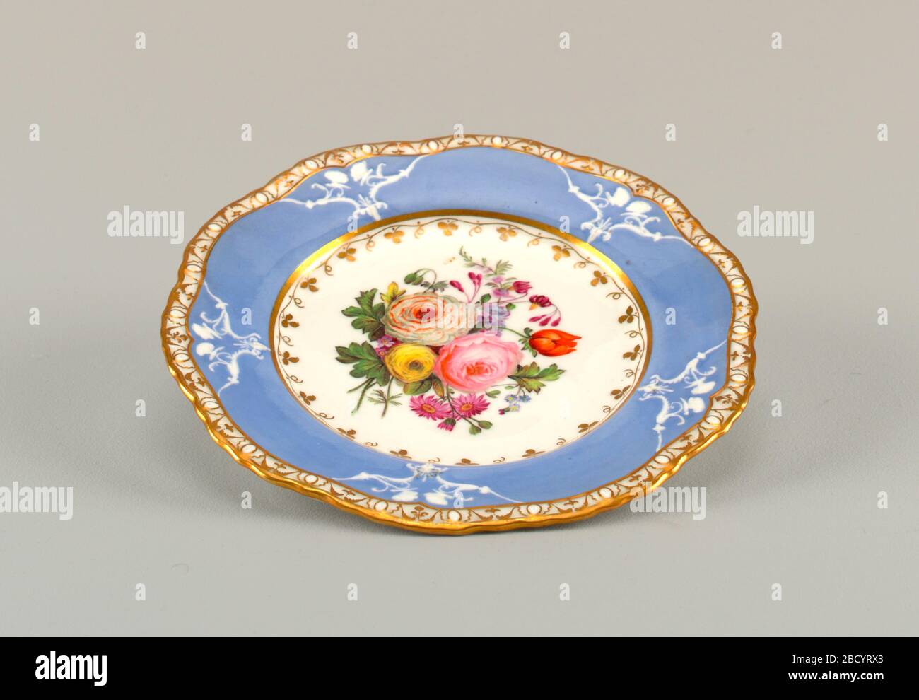 Plate with Flowers and Violet Border. Research in ProgressCircular form ...