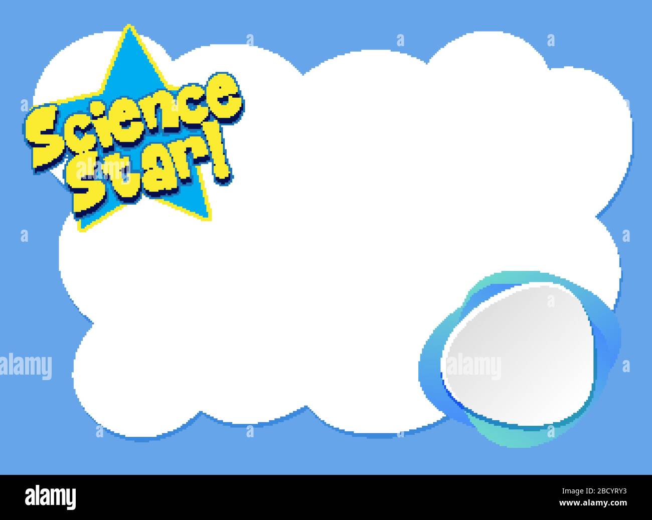 Background template design with word science star illustration Stock ...