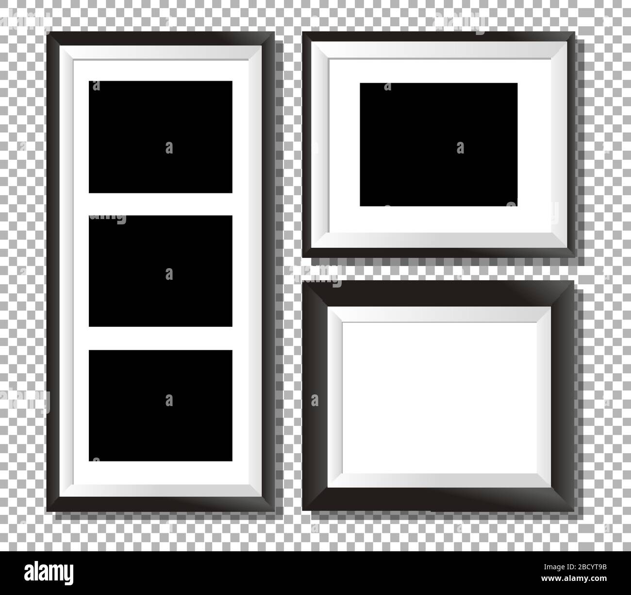 Photo frame template on transparent background illustration Stock ...