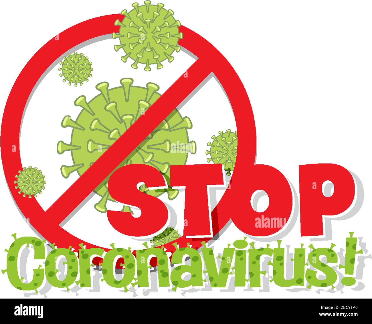 Stop Corona virus sign illustration Stock Vector Image & Art - Alamy