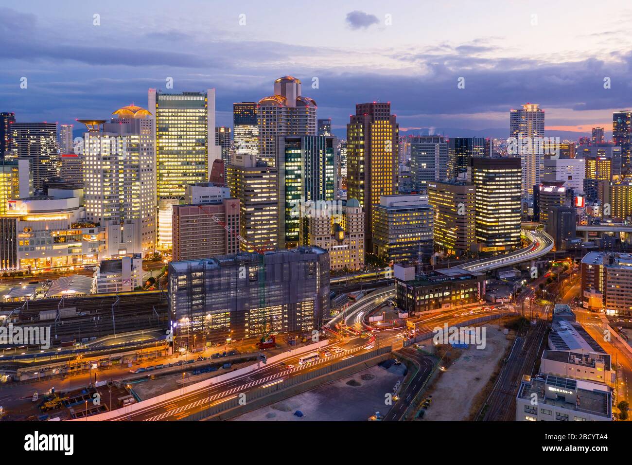 Aerial view of osaka city hi-res stock photography and images - Alamy