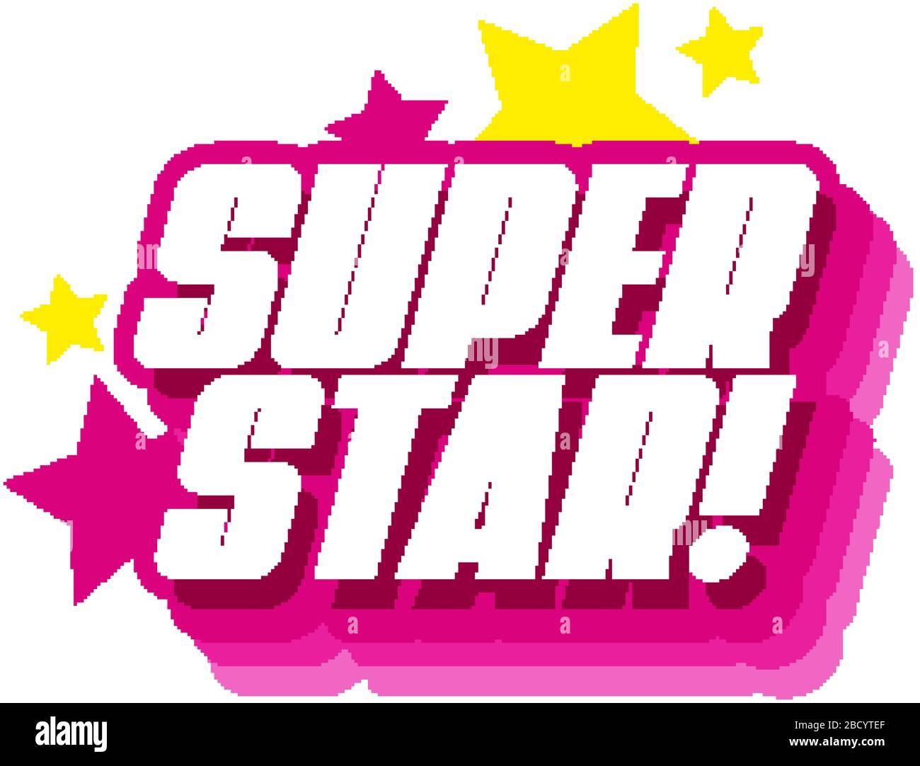 Font design for word superstar on white background illustration Stock ...