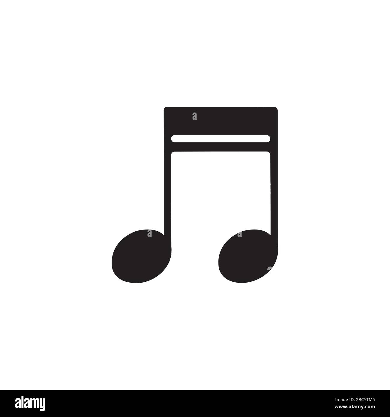 Musical note melody symbol outline Cut Out Stock Images & Pictures - Alamy