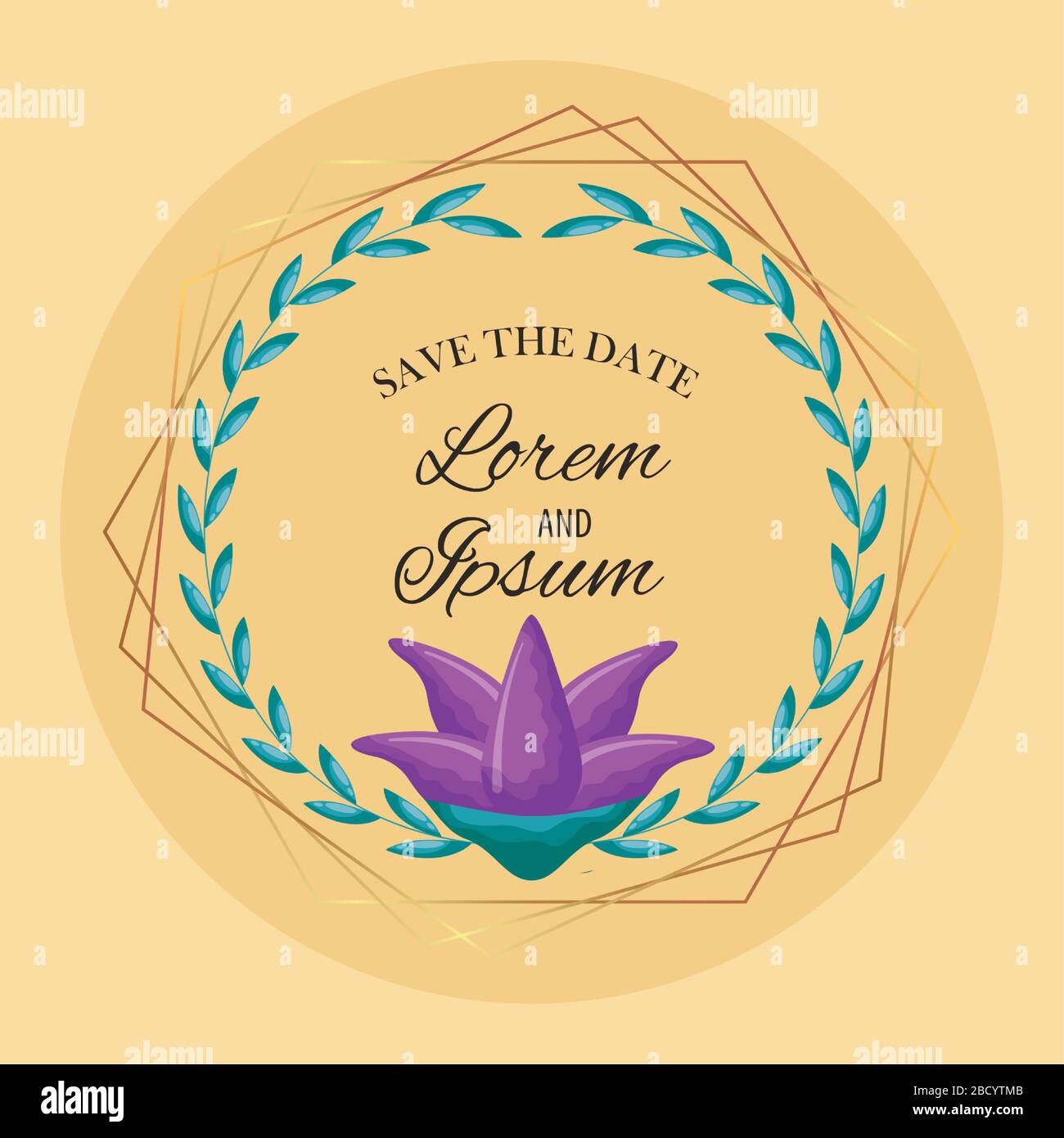 save the date circular frame Stock Vector Image & Art - Alamy