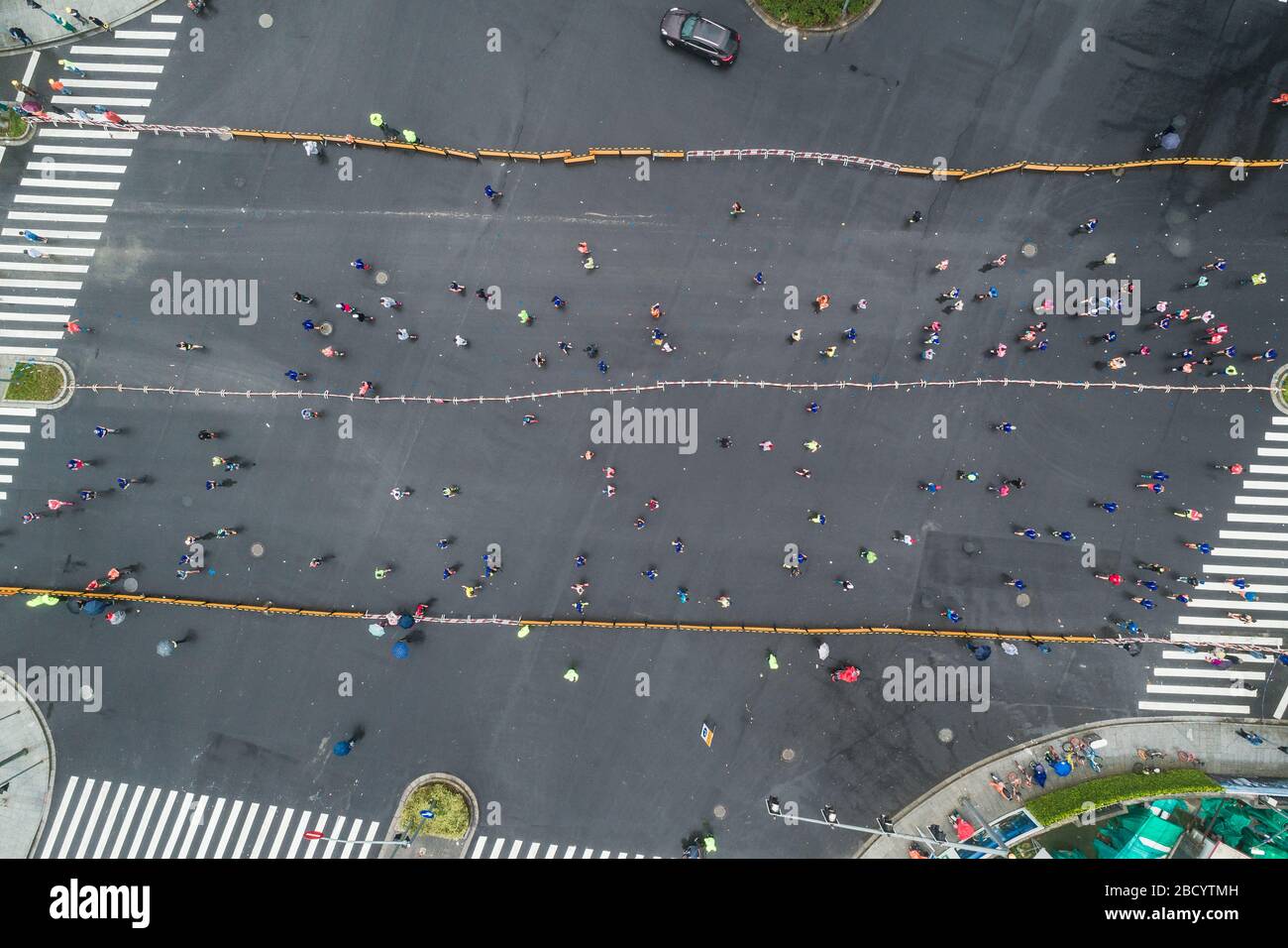 aerial view of city marathon Stock Photo - Alamy
