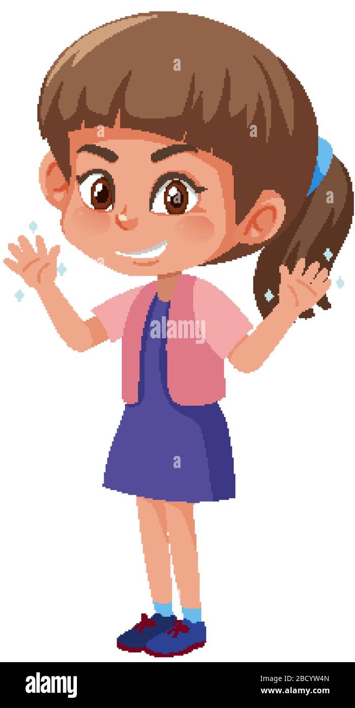 Healthy girl cartoon character illustration Stock Vector Image & Art ...